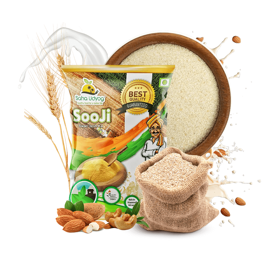 Roasted Sooji | Wheat Roasted Suji Packet Price - Saha Udyog Foods